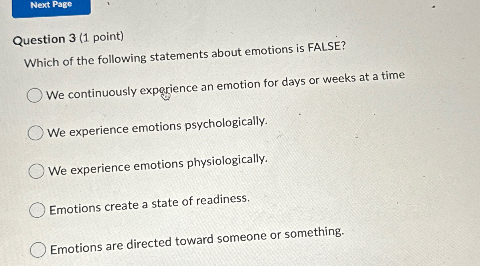 Solved Next PageQuestion 3 (1 ﻿point)Which of the following | Chegg.com