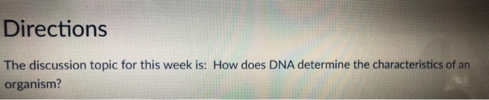 Solved Directions The discussion topic for this week is: How | Chegg.com