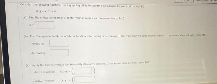 Solved Consider the following function. Use a graphing | Chegg.com