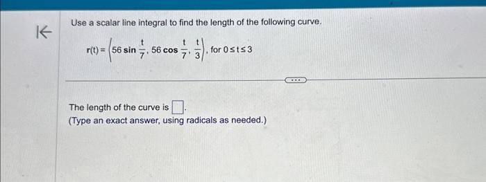 Solved Use a scalar line integral to find the length of the | Chegg.com