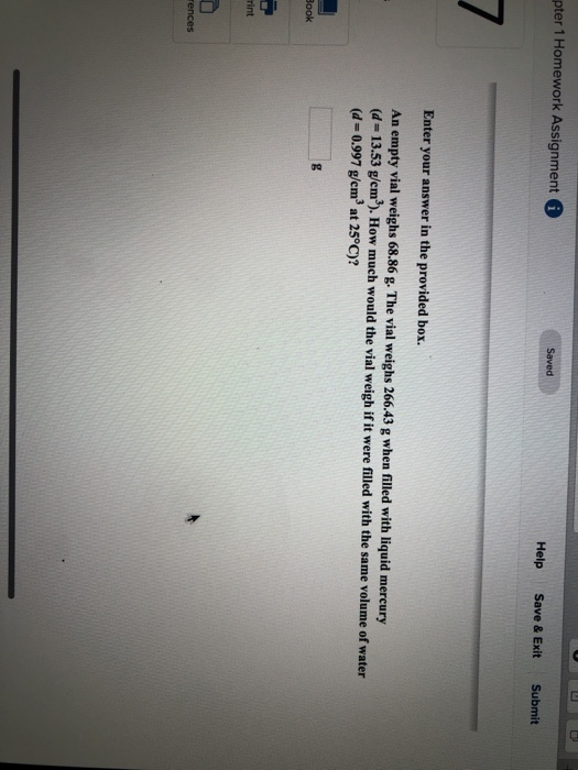 Solved pter 1 Homework Assignment A Saved Help Save & Exit | Chegg.com Solved pter 1 Homework Assignment A Saved Help Save & Exit | Chegg.com