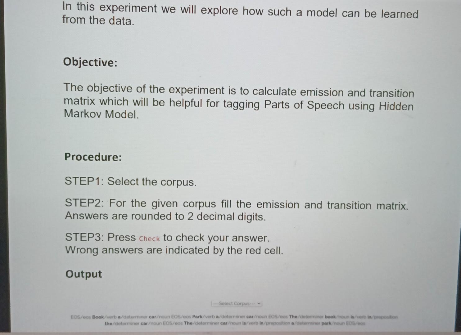 Solved Aim: POS tagging or part-of-speech tagging is the | Chegg.com