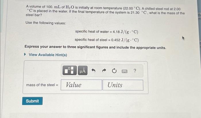 Solved ANSWER PART A AND PART B PLEASEPART AA volume of 100. | Chegg.com