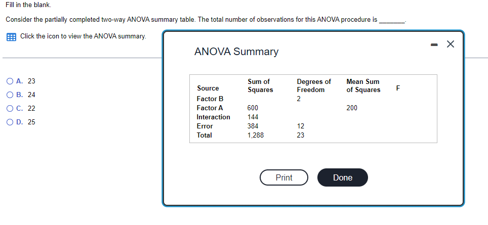 Solved Fill in the blank.Consider the partially completed | Chegg.com