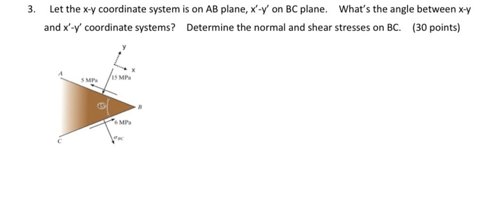 Solved Let the x-y ﻿coordinate system is on AB ﻿plane, x'-y' | Chegg.com