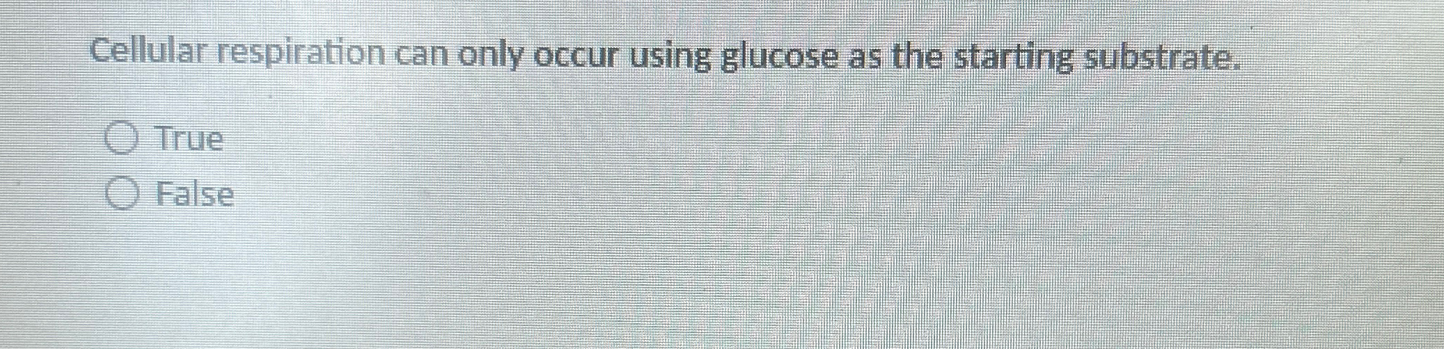 Solved Cellular respiration can only occur using glucose as | Chegg.com