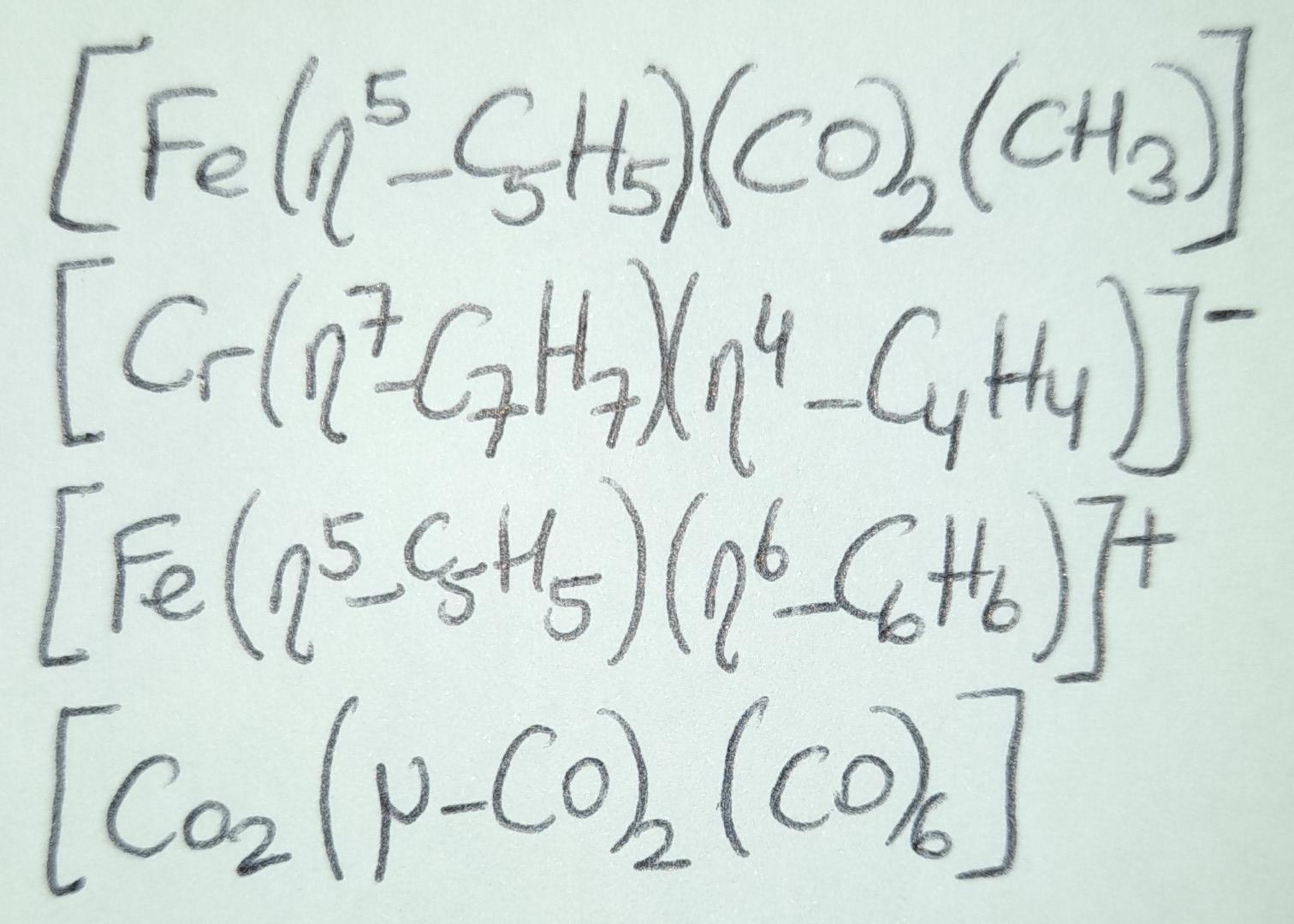 Solved In the following complexes, determine the number of | Chegg.com