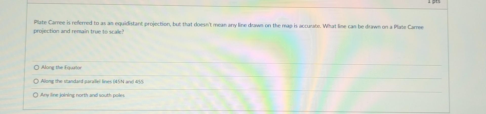 Solved Plate Carree is referred to as an equidistant | Chegg.com