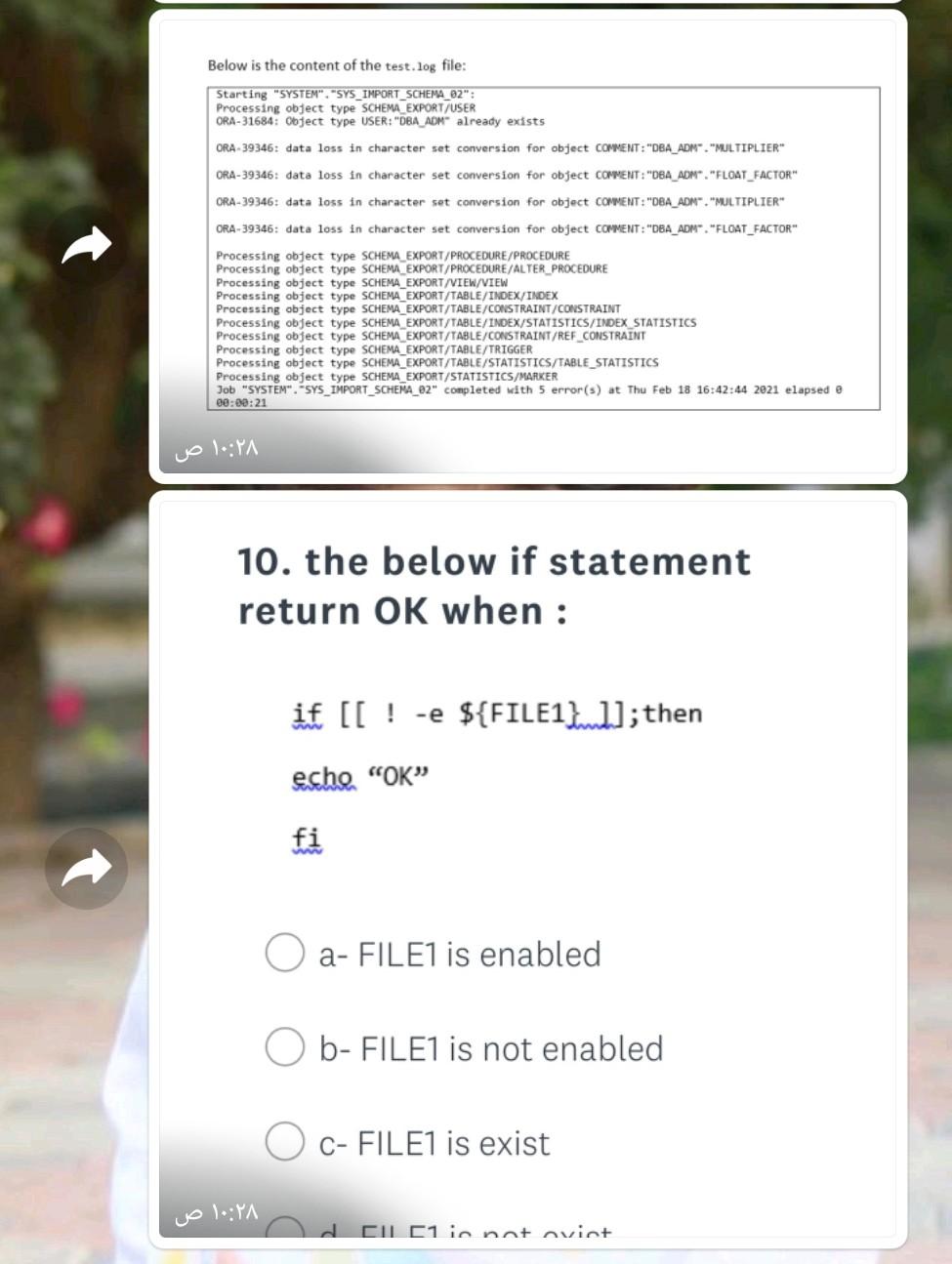 Solved Below is the content of the test. log file: Starting | Chegg.com