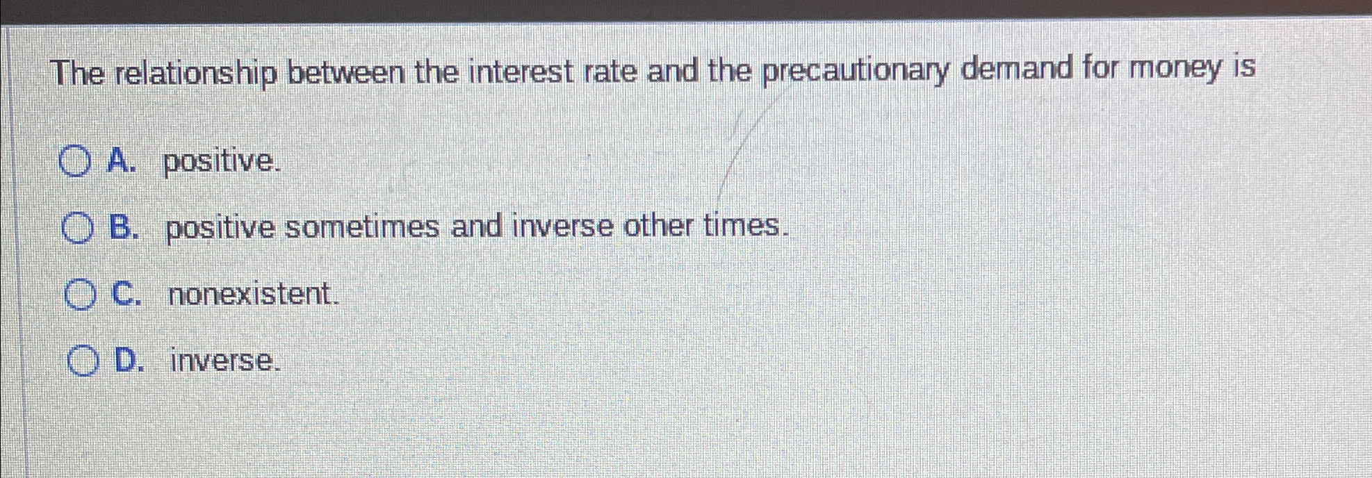 Solved The relationship between the interest rate and the | Chegg.com