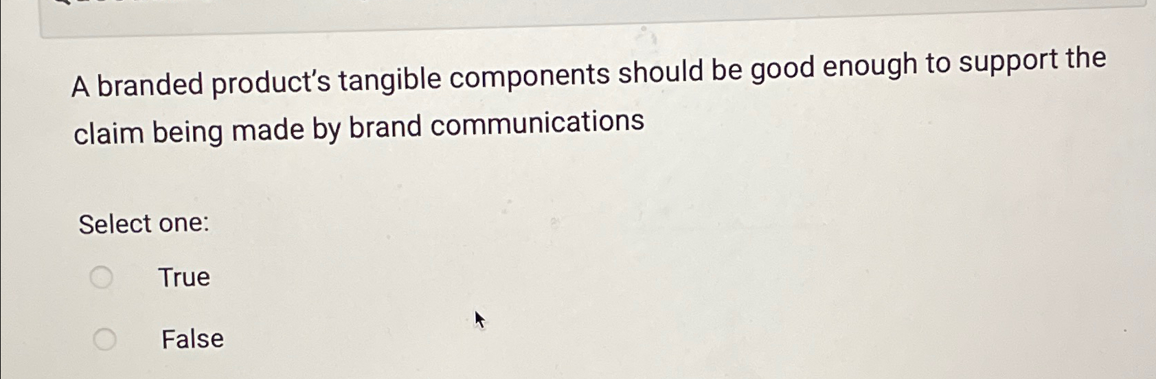 Solved A branded product's tangible components should be | Chegg.com