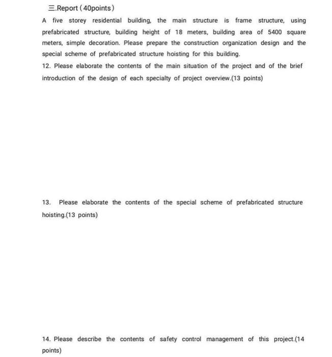 Solved 3.Report (40points) A five storey residential | Chegg.com