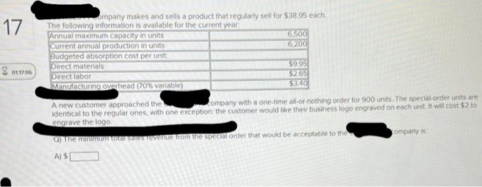 Solved Qh if the Csody Department ss crepped, what wal be | Chegg.com