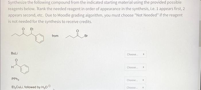 Solved Synthesize the following compound from the indicated | Chegg.com