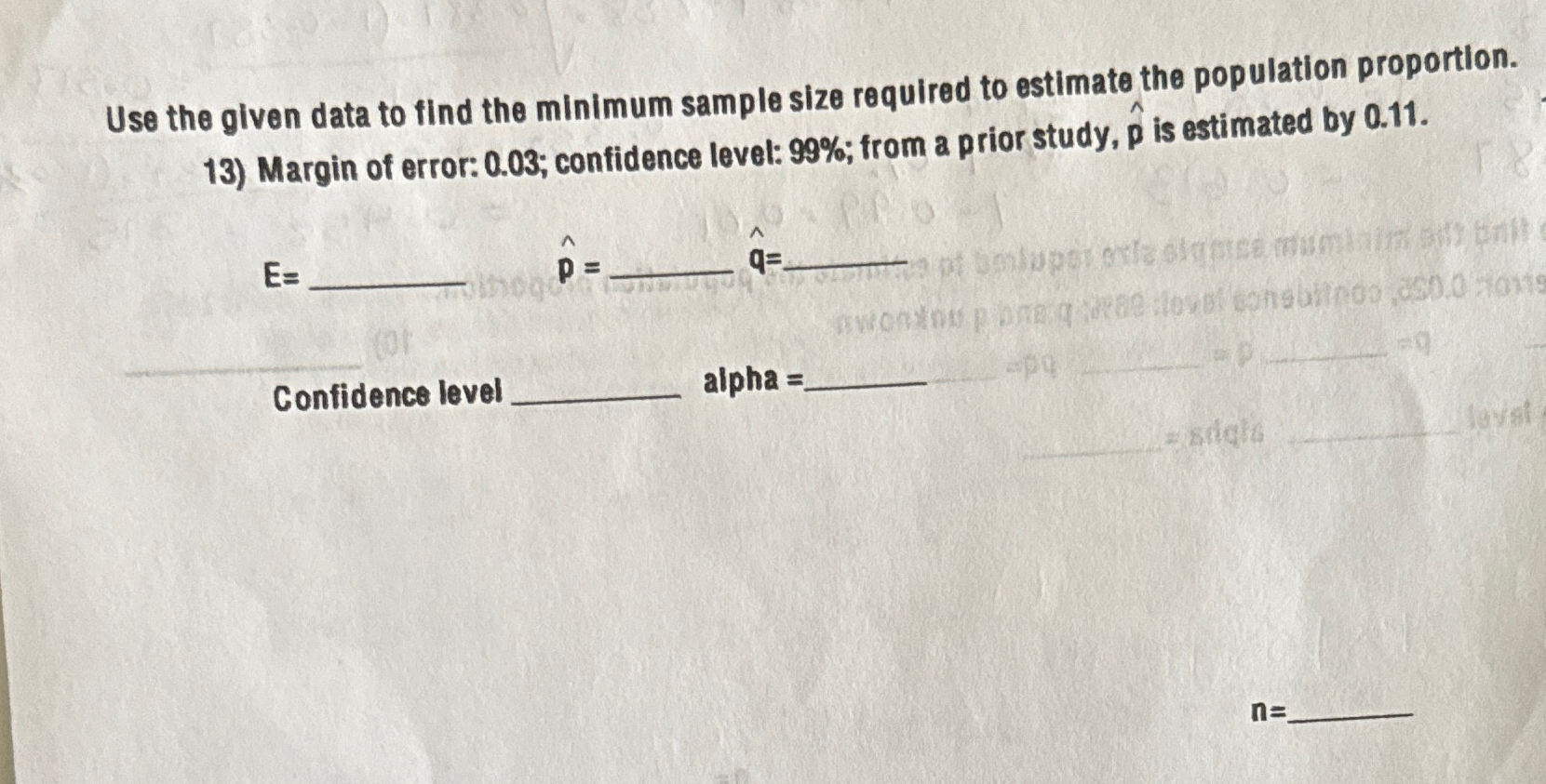 Solved Use the given data to find the minimum sample size | Chegg.com