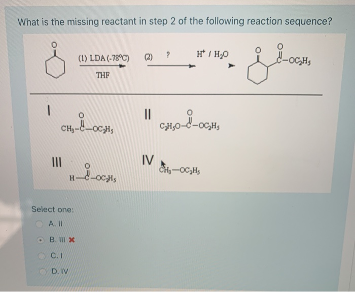 Solved What is the missing reactant in step 2 of the | Chegg.com
