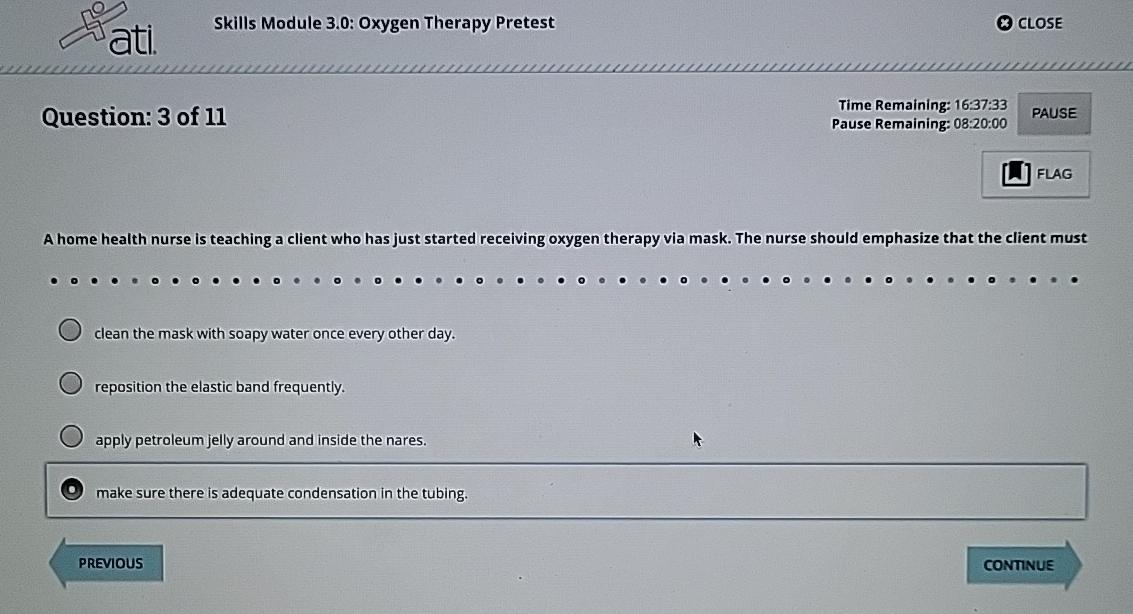 Solved Skills Module 3.0: Oxygen Therapy | Chegg.com