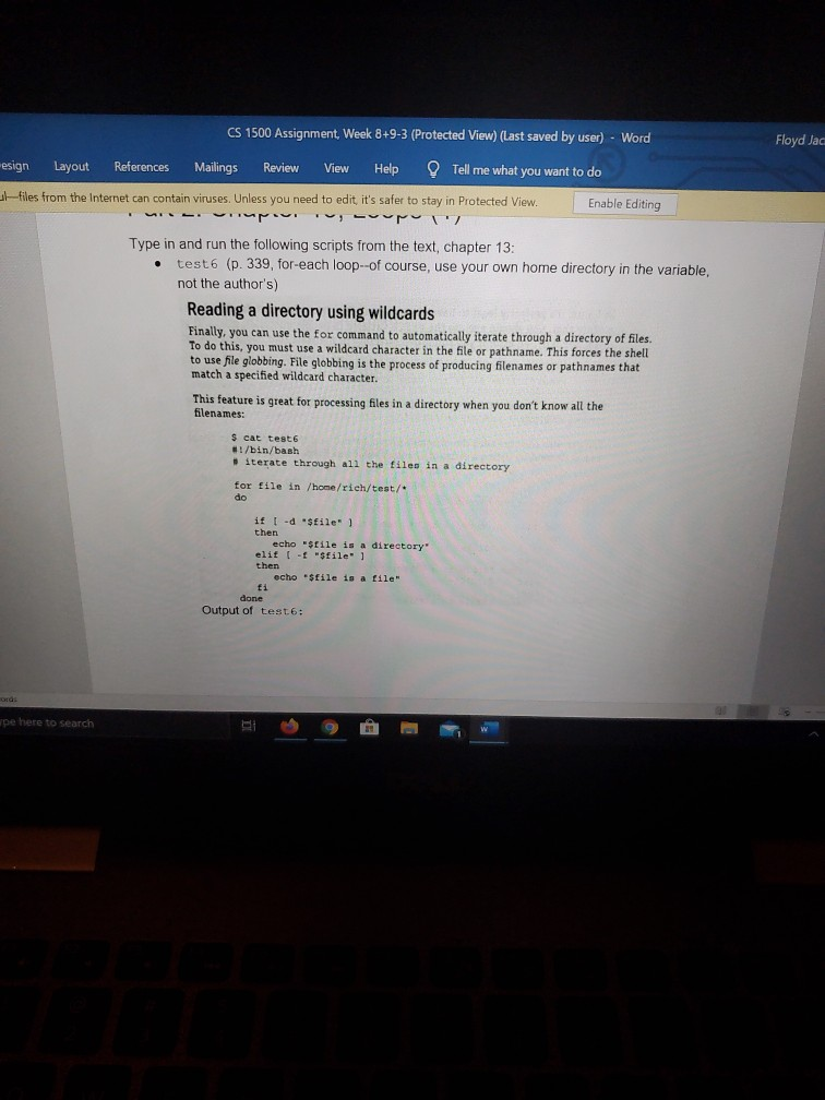 Solved CS 1500 Assignment Week 8+9-3 (Protected View) (Last | Chegg.com