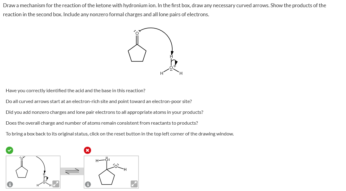 Solved Draw a mechanism for the reaction of the ketone with | Chegg.com