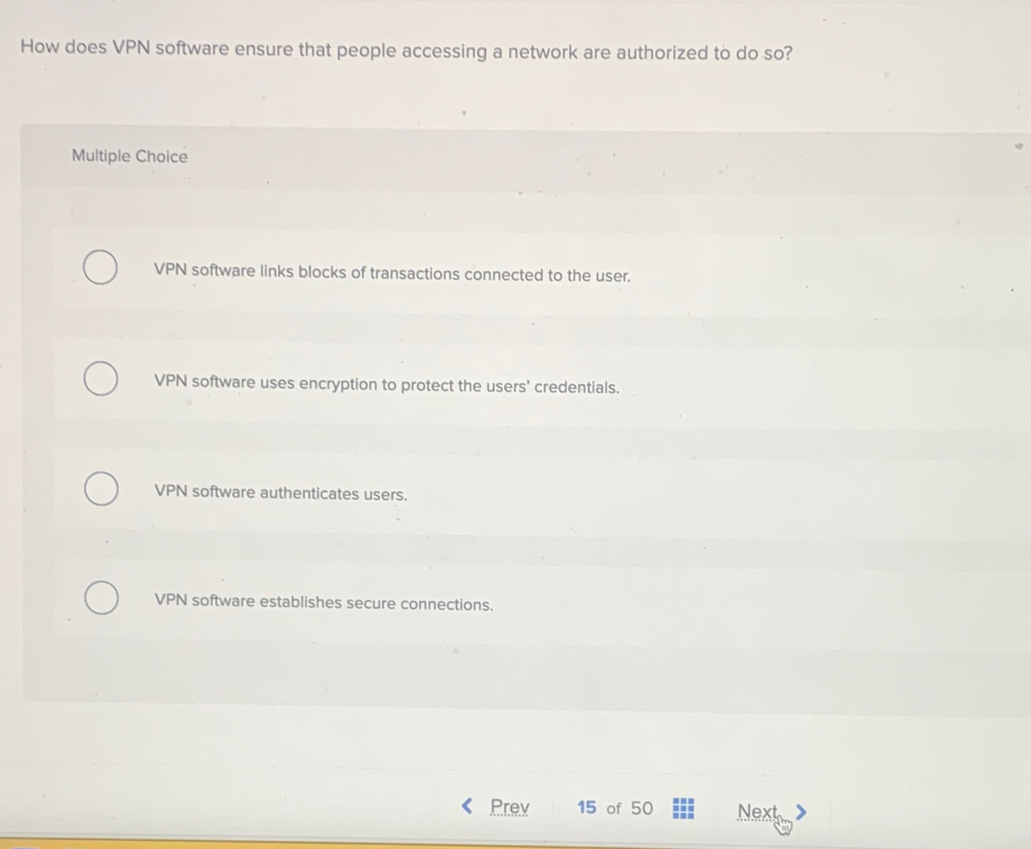 Solved How does VPN software ensure that people accessing a | Chegg.com