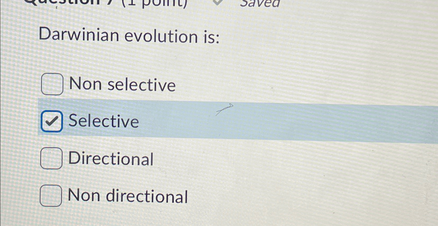 Solved Darwinian evolution is:Non | Chegg.com