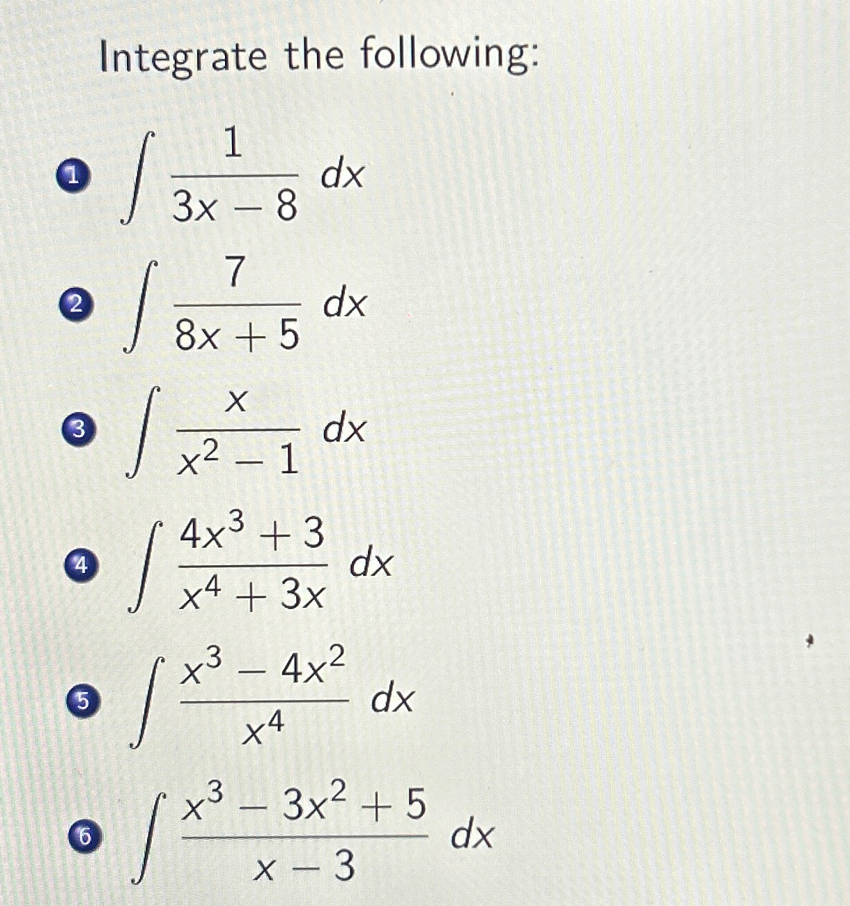 Solved Integrate the | Chegg.com