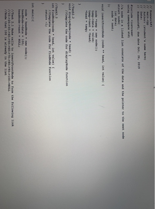 Solved complete the task using the provided code given in | Chegg.com