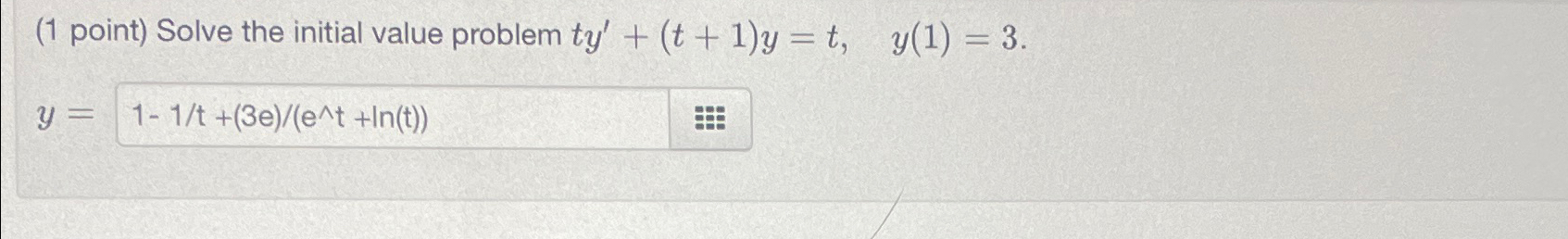 Solved Solve the initial value problem | Chegg.com