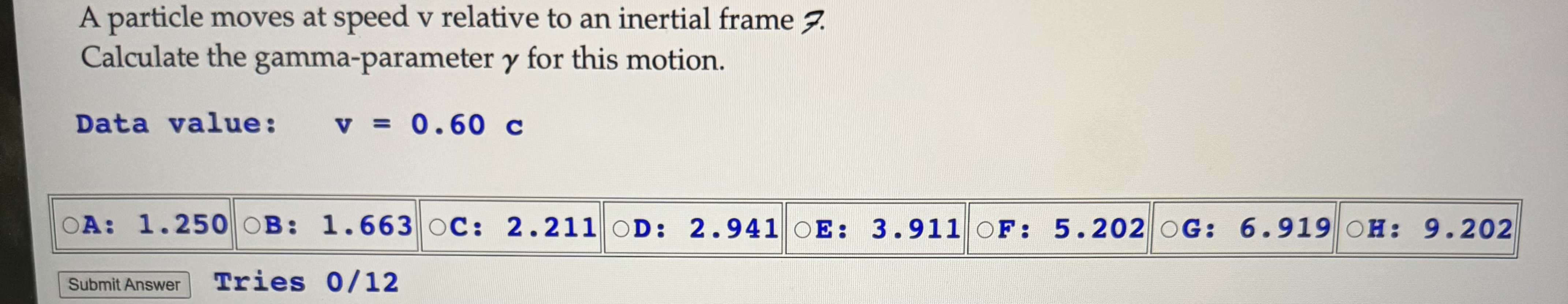 Solved A particle moves at speed v ﻿relative to an inertial | Chegg.com