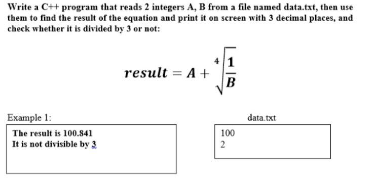 Solved Write a C++ ﻿program that reads 2 ﻿integers A,B ﻿from | Chegg.com