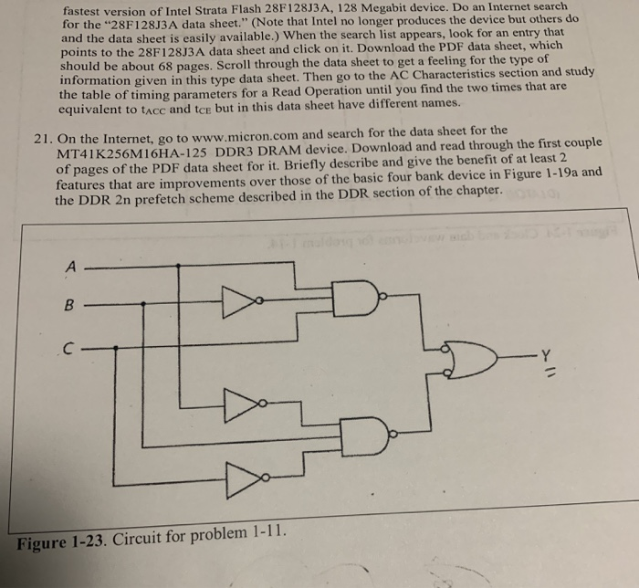 Solved fastest version of Intel Strata Flash 28F128J3A, 128 | Chegg.com