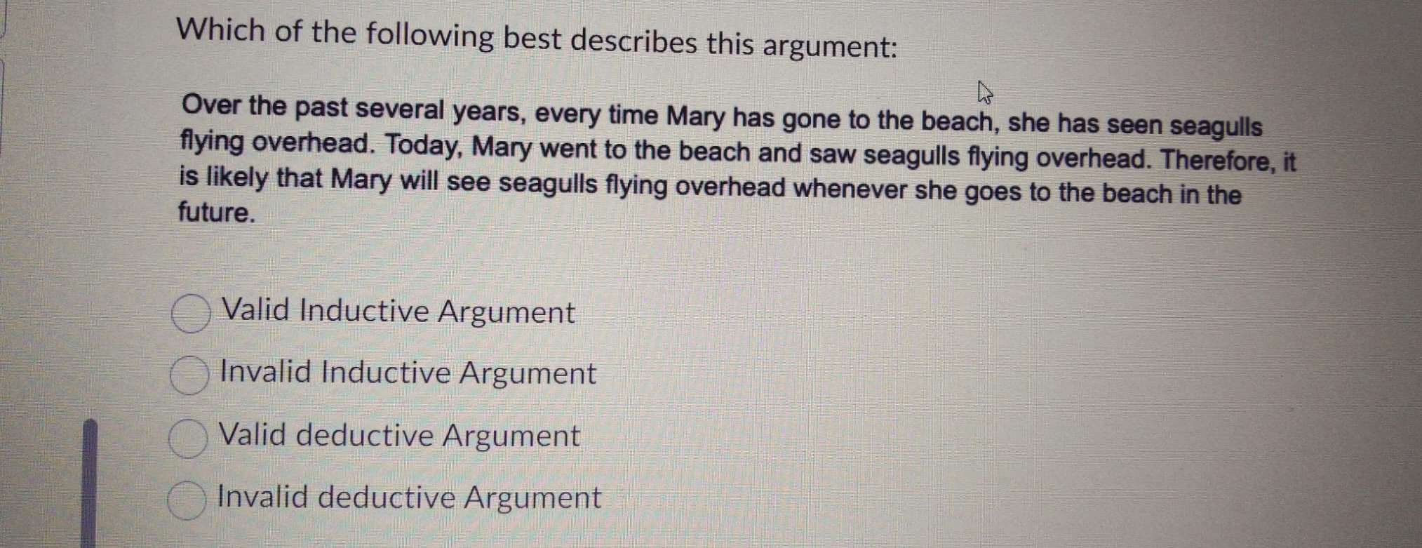 Solved Which of the following best describes this | Chegg.com