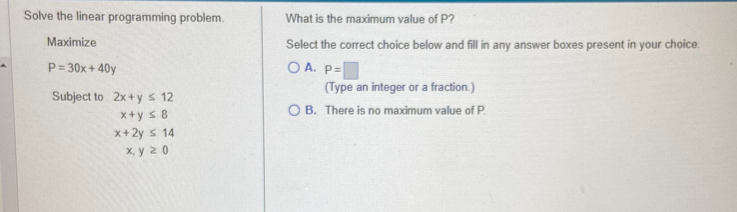 Solve the linear programming | Chegg.com