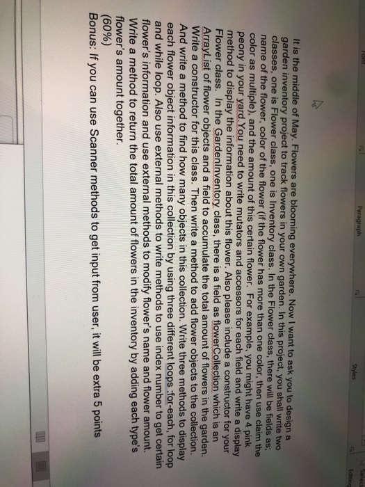 Solved Font Paragraph h Select Styles It is the middle of | Chegg.com