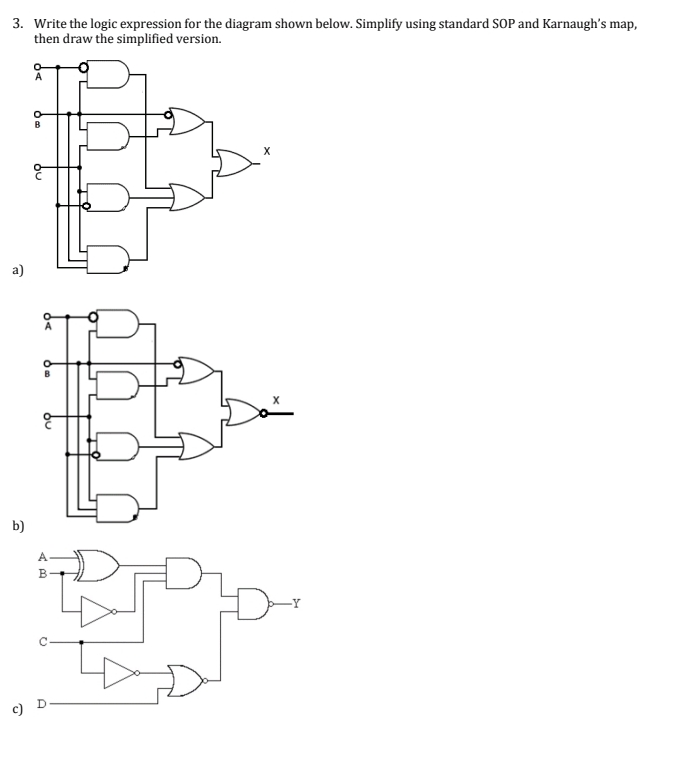 Solved Write the logic expression for the diagram shown | Chegg.com