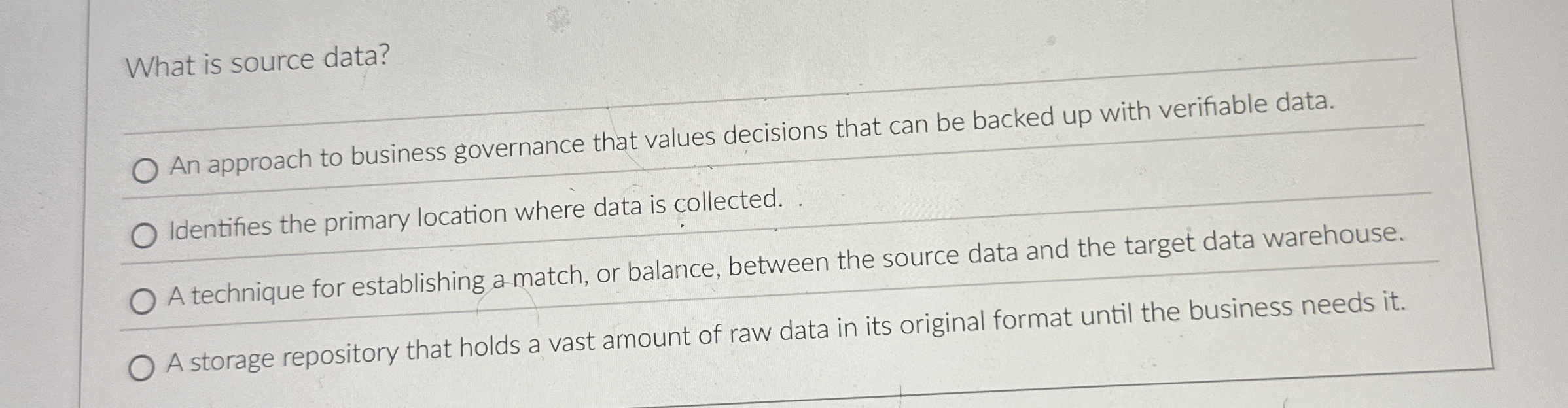 Solved What is source data?An approach to business | Chegg.com