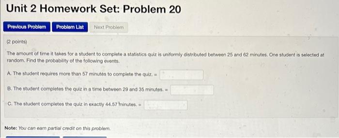 Solved Unit 2 Homework Set: Problem 20 Previous Problem | Chegg.com