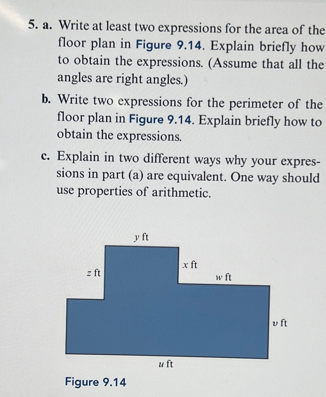 Solved a. ﻿Write at least two expressions for the area of | Chegg.com