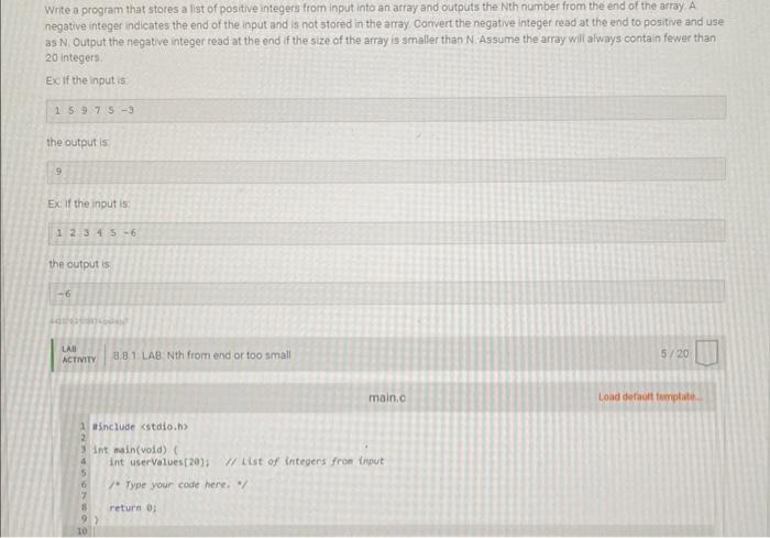 Solved Write a program that stores a list of positive | Chegg.com