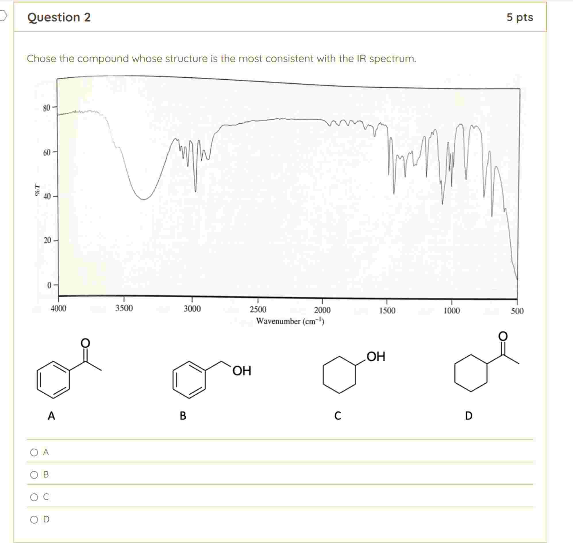 Solved Question 25 ﻿ptsChose the compound whose structure is | Chegg.com