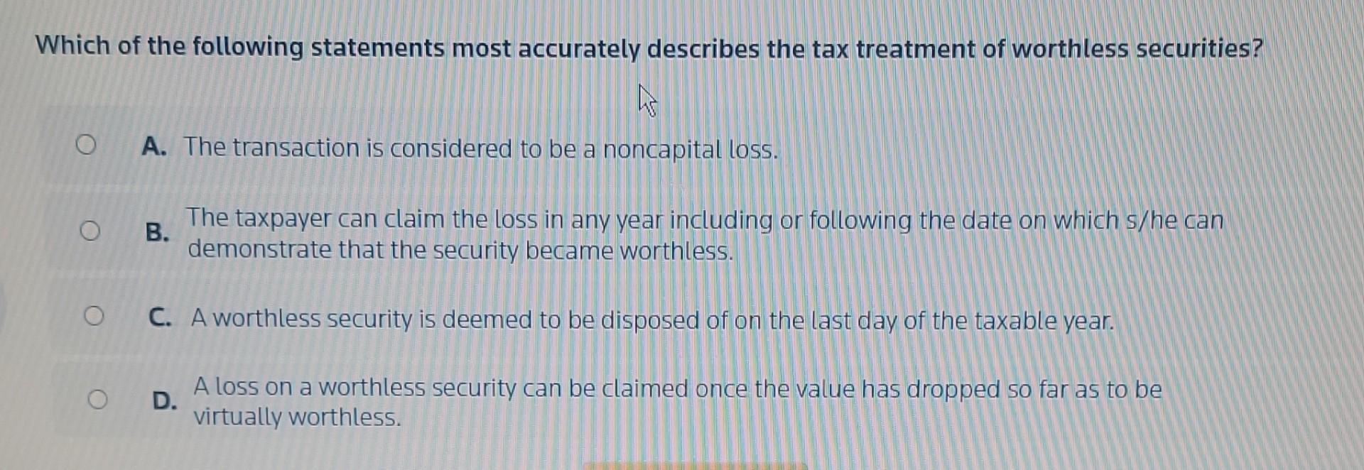 Solved Which of the following statements most accurately | Chegg.com