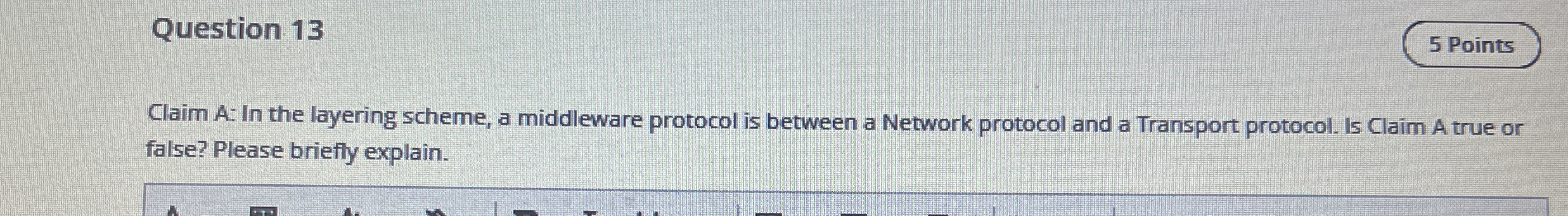 Solved Question 13Claim A: In the layering scheme, a | Chegg.com