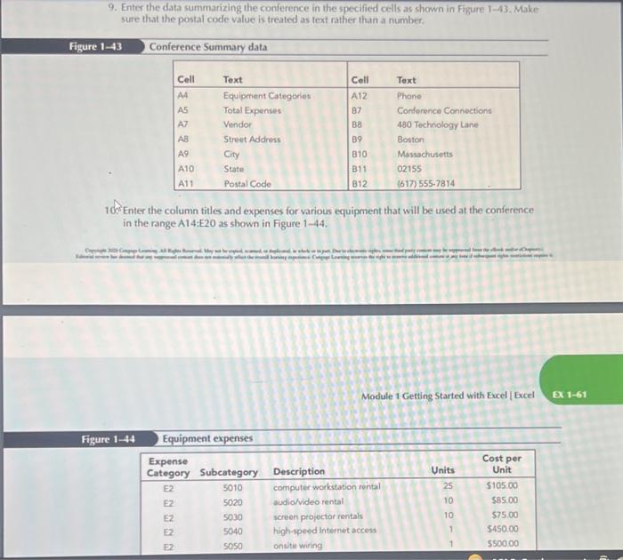 Solved Excel | Module 1 Getting Started with Excel Review | Chegg.com