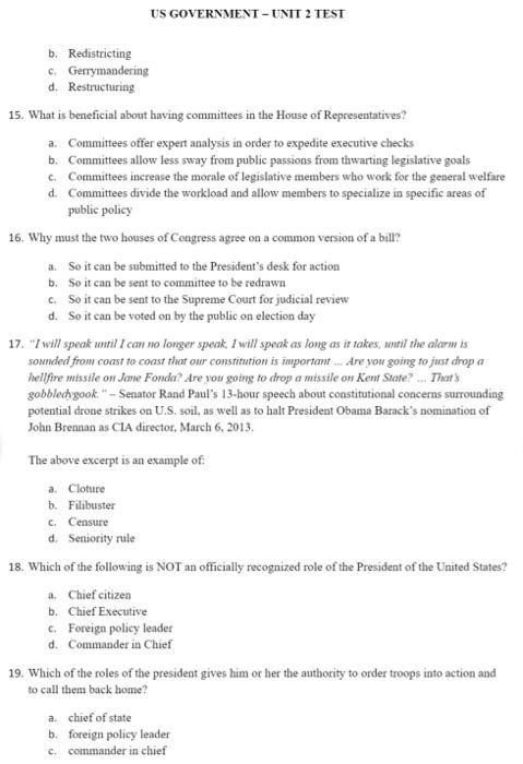 11. "[Congress bas the power] To make all Laws which | Chegg.com