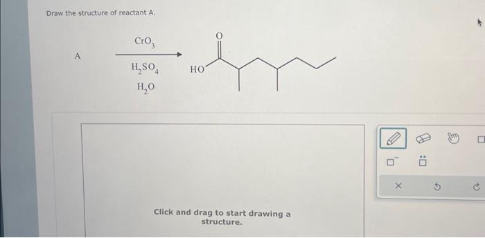 Solved Draw the structure of reactant A. A | Chegg.com