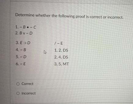 Solved Determine whether the following proof is correct or | Chegg.com