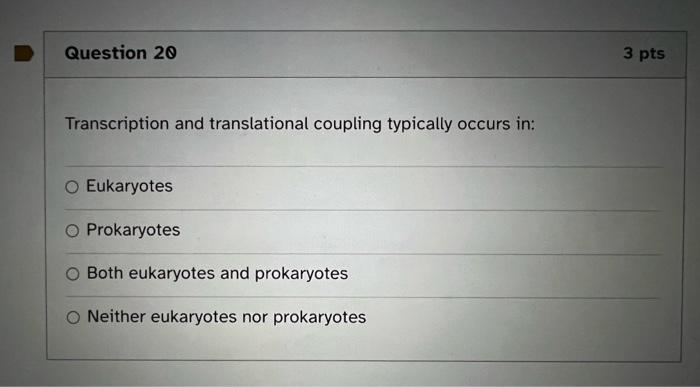 Solved Transcription and translational coupling typically | Chegg.com