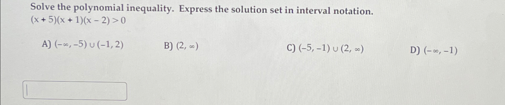 Solved Solve the polynomial inequality. Express the solution | Chegg.com