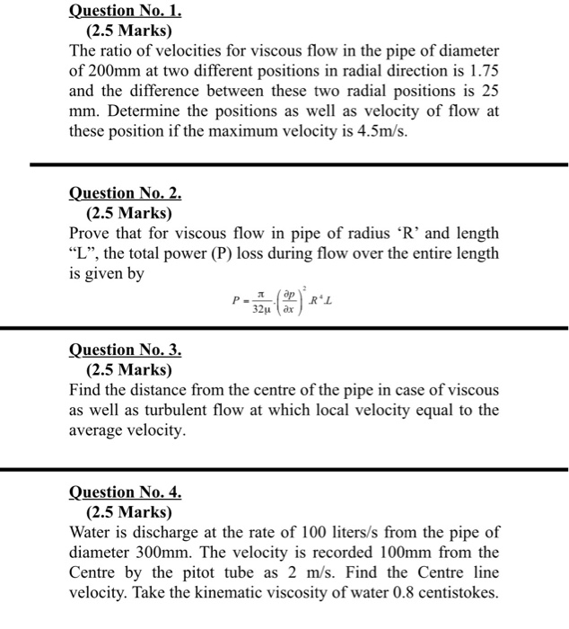Solved Question No. 1. (2.5 Marks) The ratio of velocities | Chegg.com