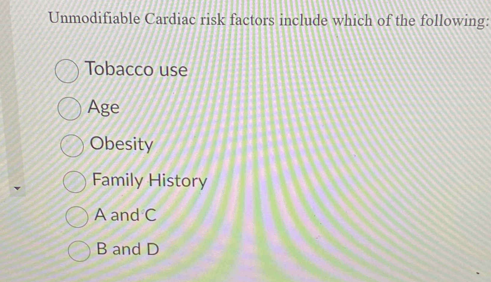 Solved Unmodifiable Cardiac risk factors include which of | Chegg.com